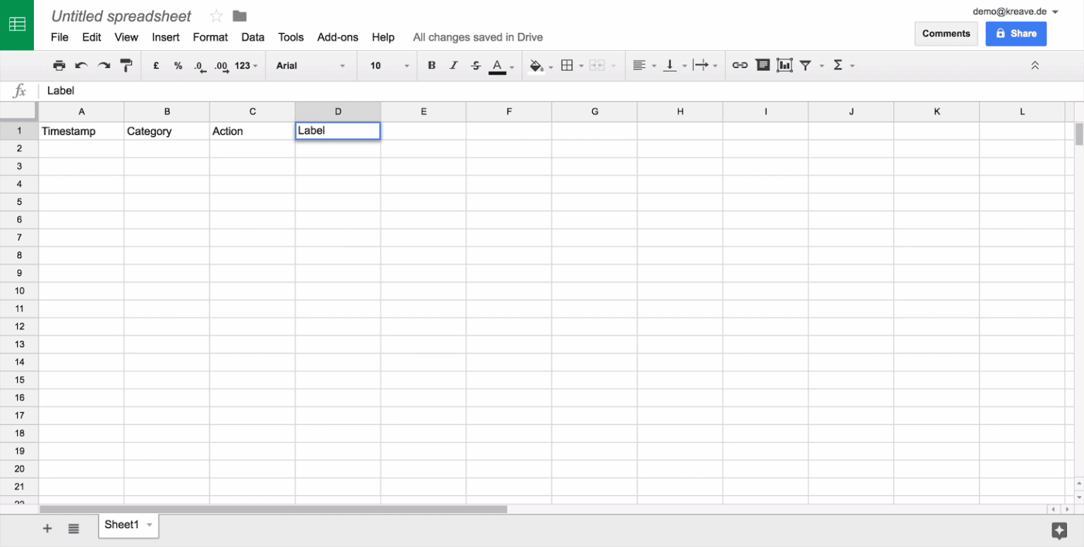 Google Sheets Tracking with Google Tag Manager