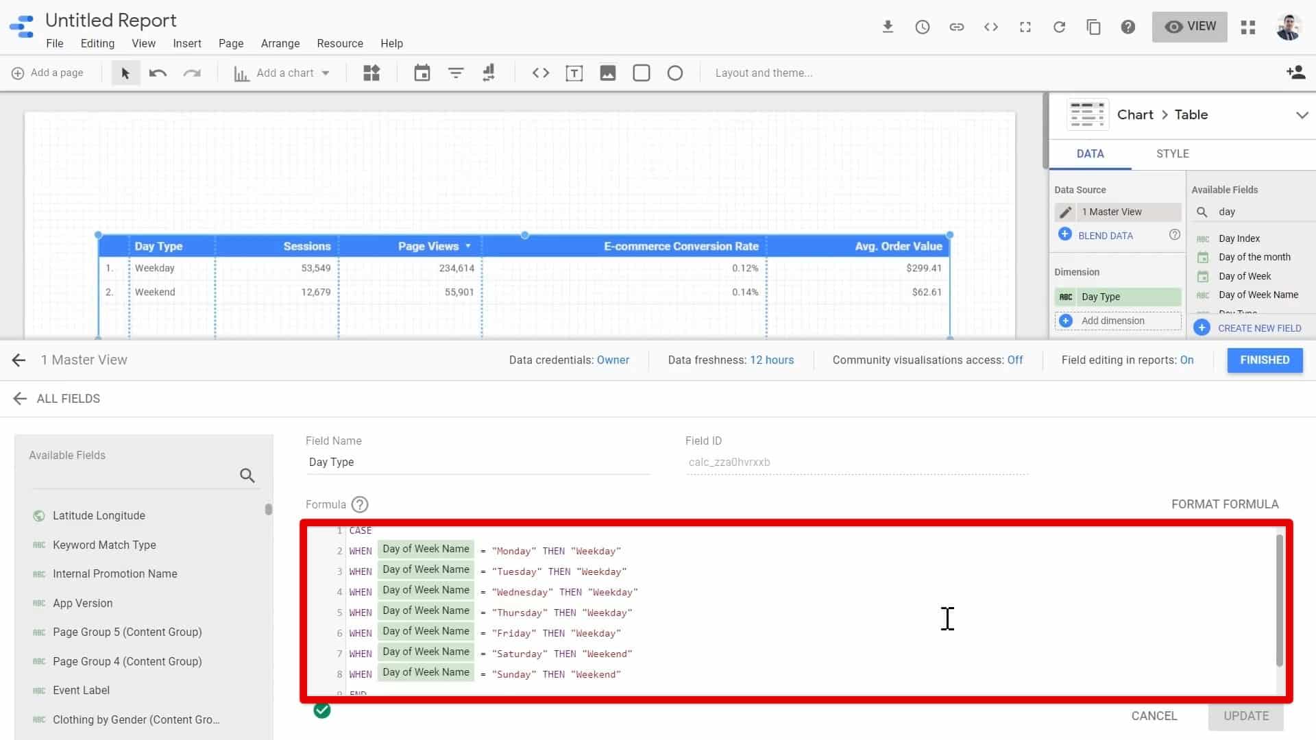 Case Statements in Google Data Studio - Fully Explained