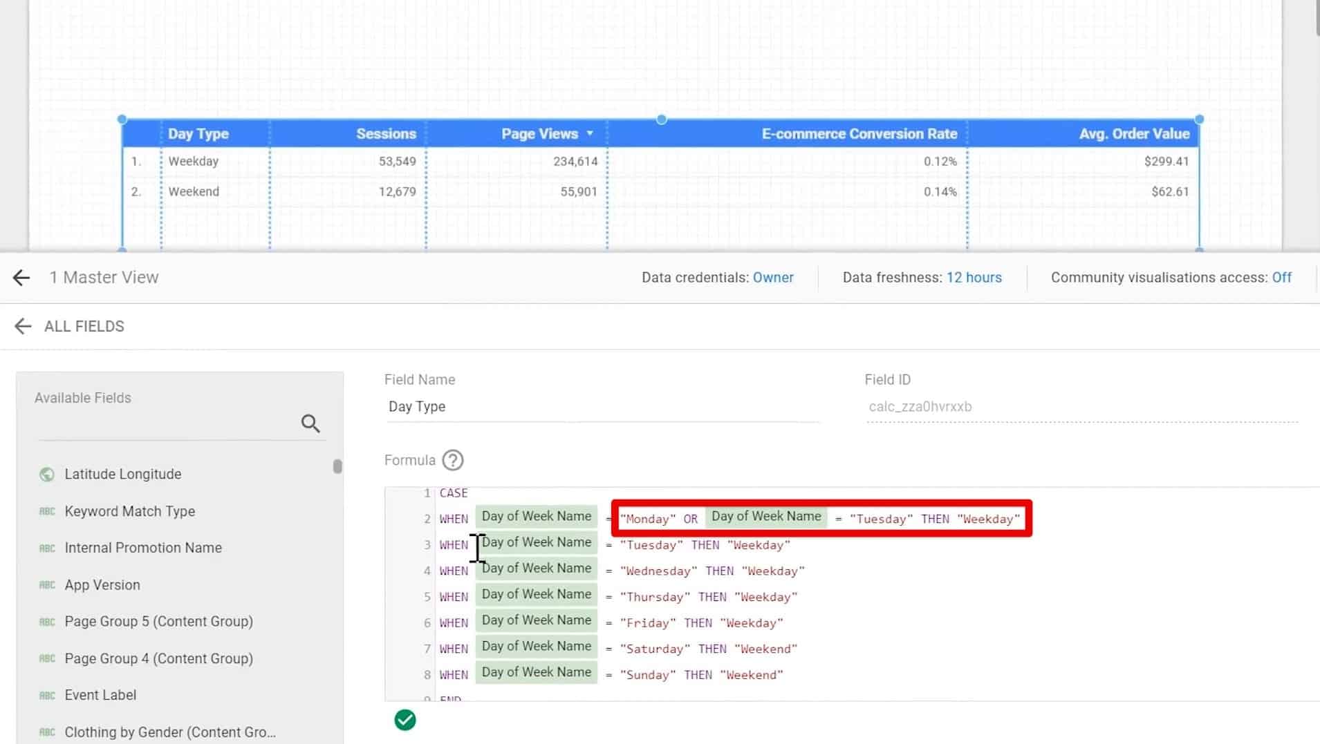 Case Statements in Google Data Studio - Fully Explained