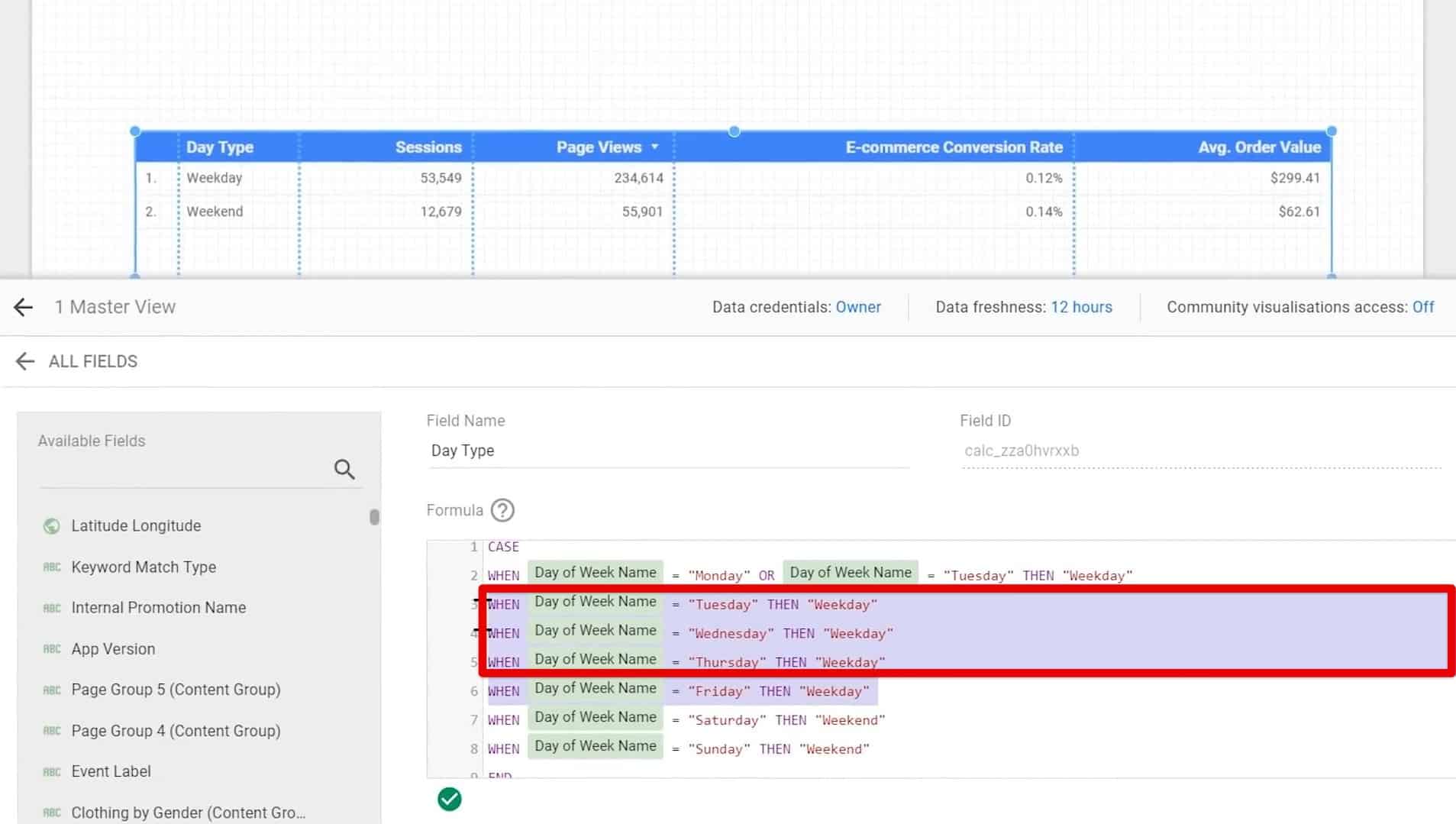 Case Statements in Google Data Studio - Fully Explained