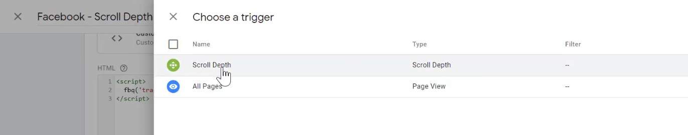 Facebook Pixel Scroll Tracking with GTM (Meta Pixel)