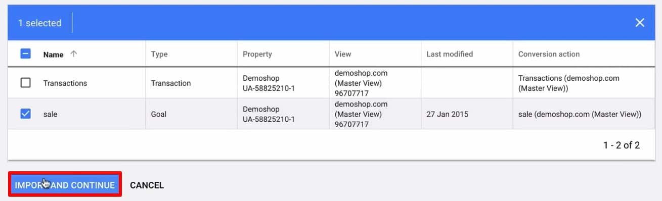Google Ads Conversion Tracking vs Importing Goals from Google Analytics