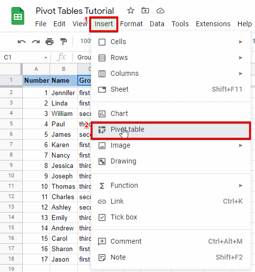 Pivot Tables In Google Sheets Tutorial Frameimage