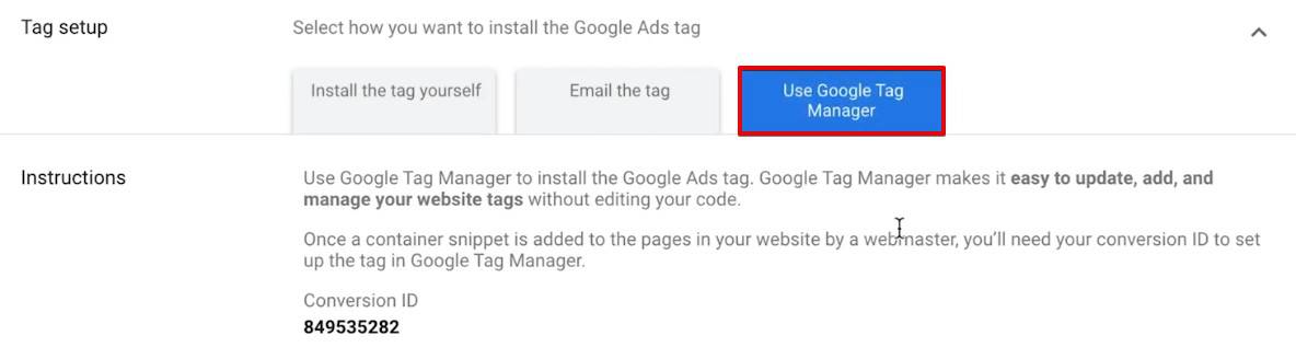 Google Ads Conversion Tracking with Google Tag Manager