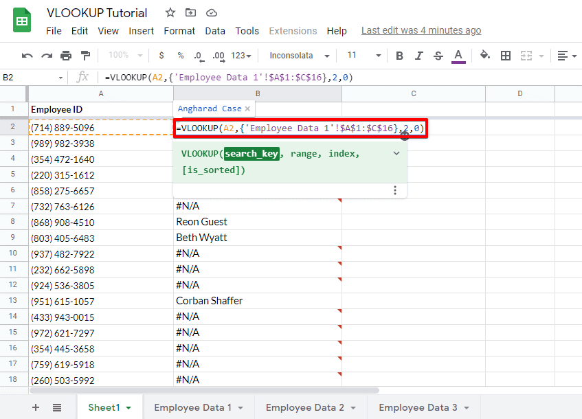How To Use VLOOKUP In Google Sheets From Another Tab And Spreadsheet