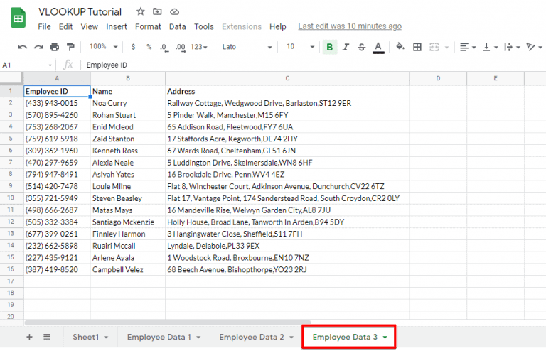 How to use VLOOKUP in Google Sheets from Another Tab and Spreadsheet