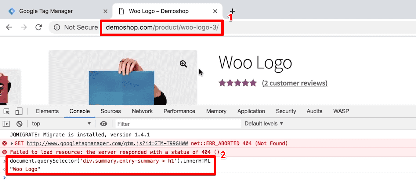 Scraping Data with Chrome Developer Tools and GTM