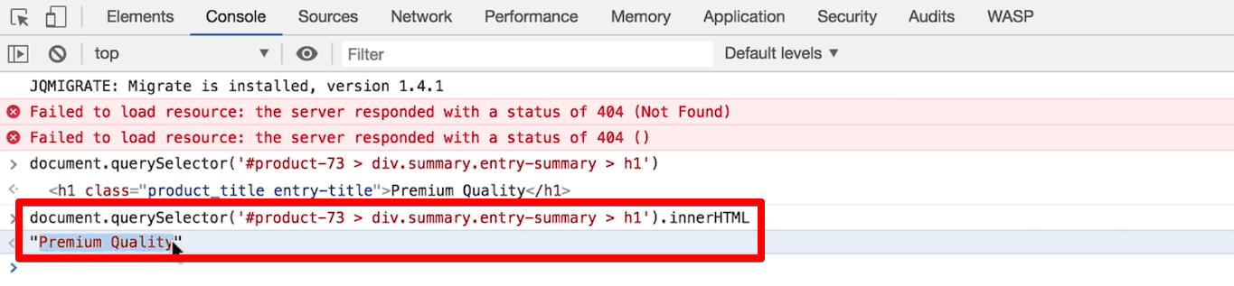 Scraping Data with Chrome Developer Tools and GTM