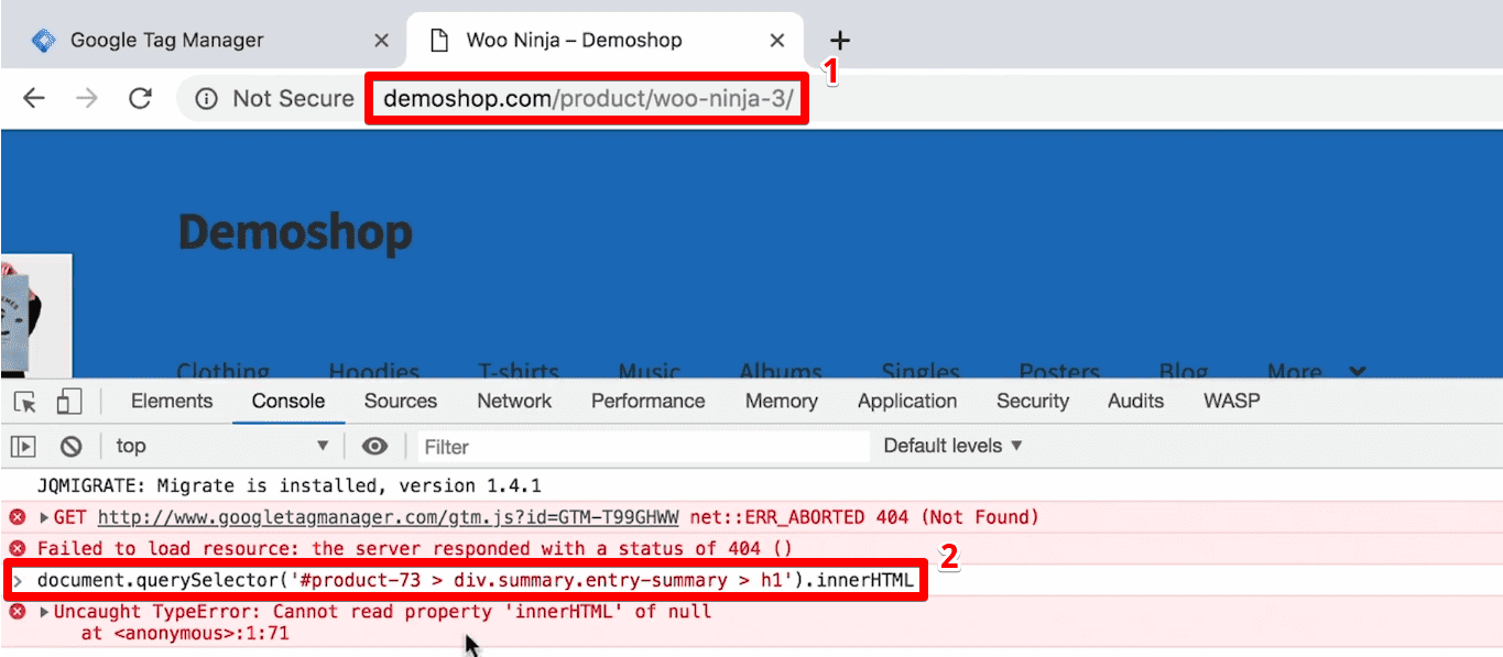 Scraping Data with Chrome Developer Tools and GTM