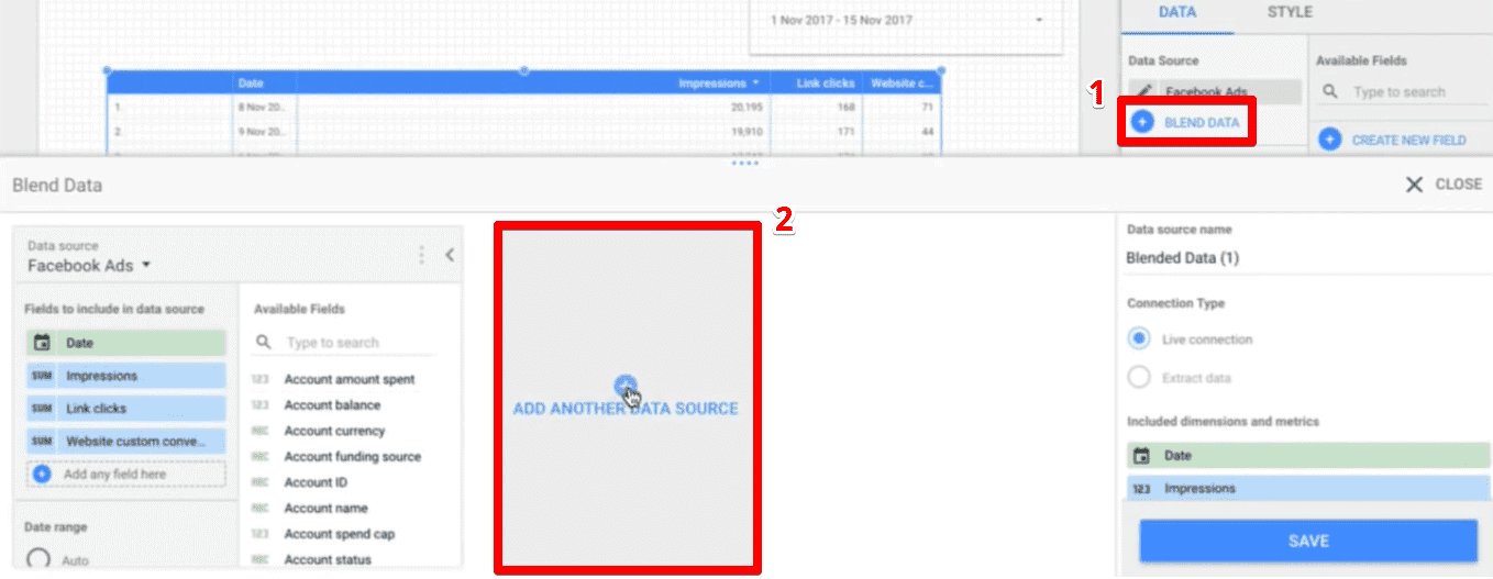 How to Blend Data in Google Data Studio