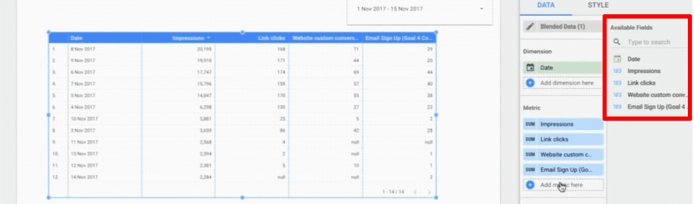 How to Blend Data in Google Data Studio 2022