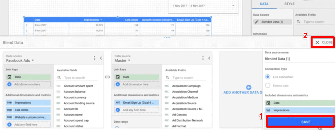 How to Blend Data in Google Data Studio